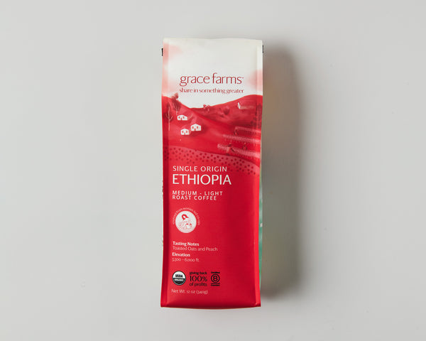 Single Origin Ethiopia | Organic Medium Roast Coffee | Grace Farms Giving Back 100%
